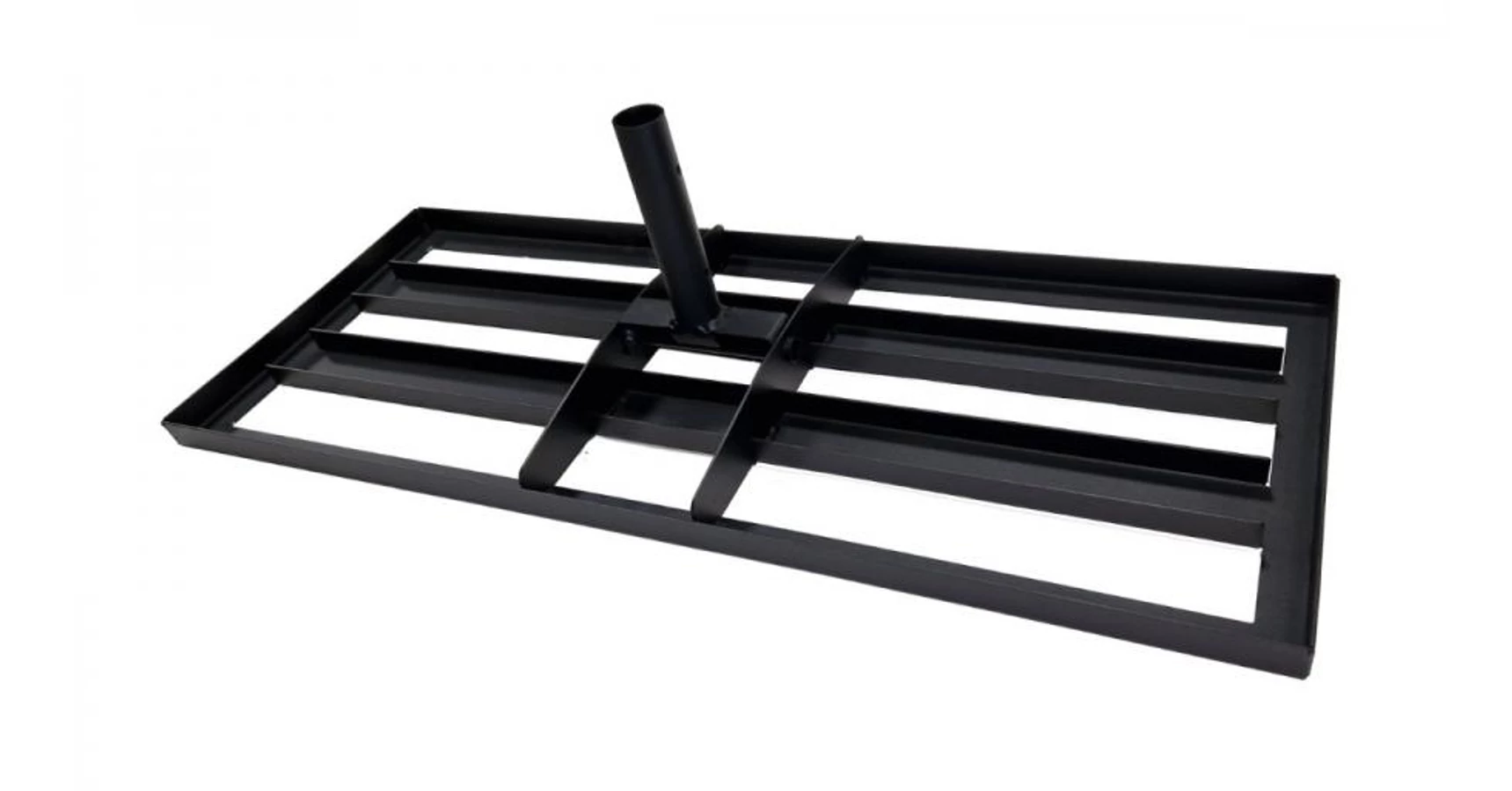 Nivelator Gazon Gyep szintező gereblye (800x300x50 mm) Fekete,acél ...