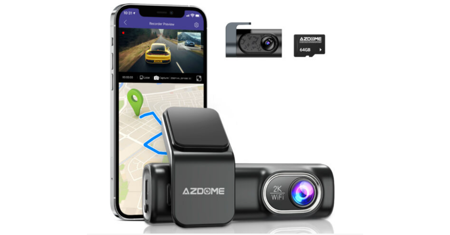 AzDome M301 Autós menetrögzítő kamera - AZDOME - Motorvédő lemez, THULE ...